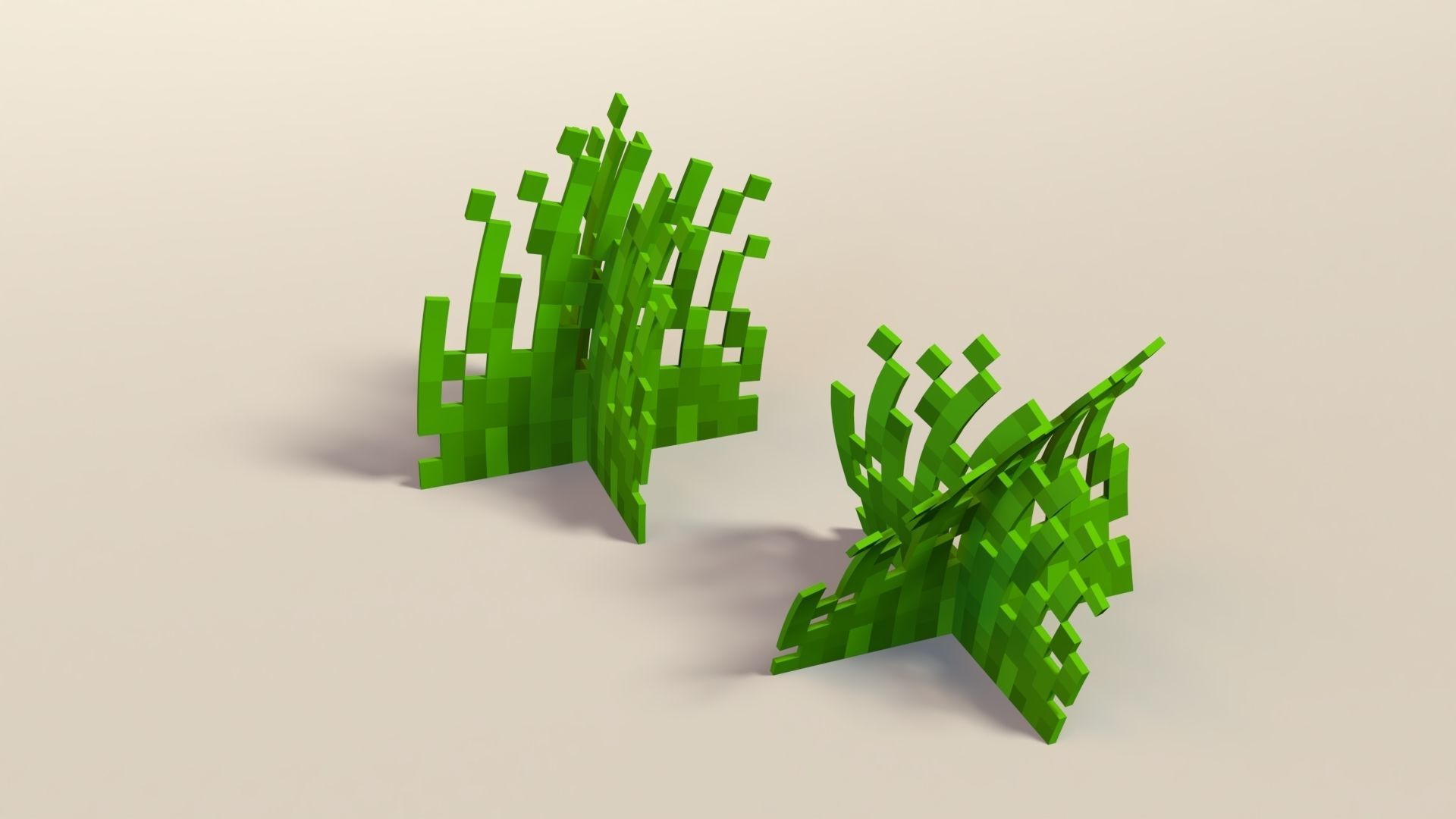 3D model Minecraft Grass VR / AR / low-poly | CGTrader