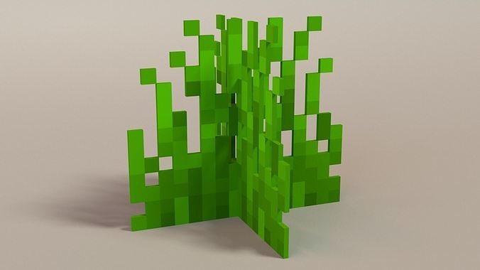 3D model Minecraft Grass VR / AR / low-poly | CGTrader