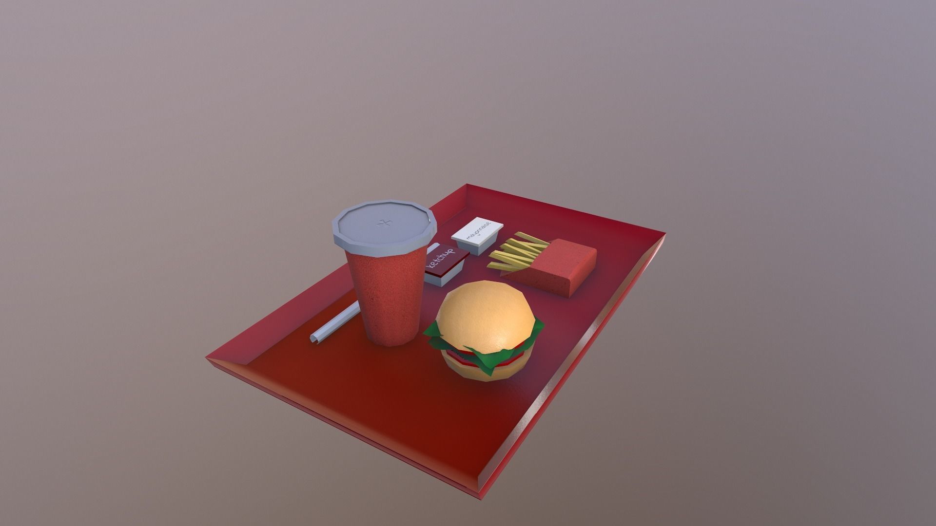 Low Poly Burger Menu free VR / AR / low-poly 3D model | CGTrader