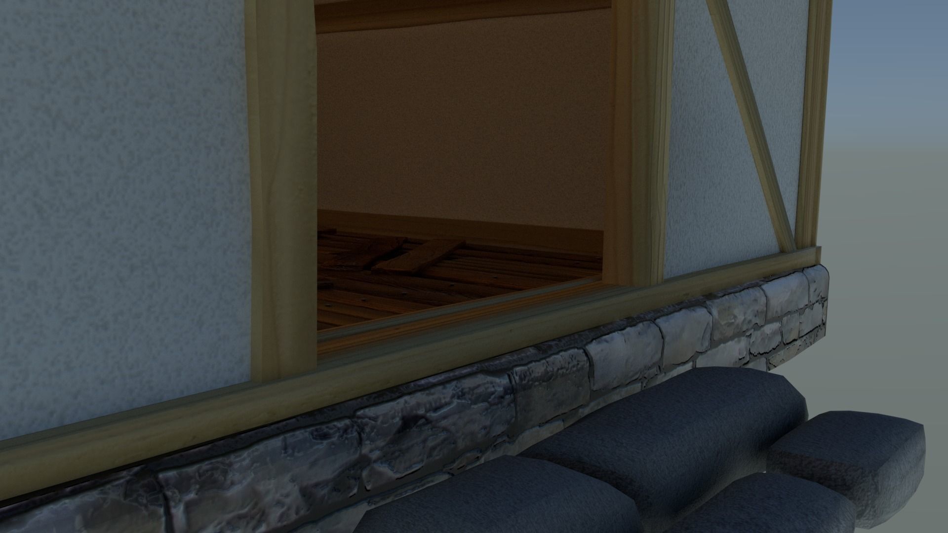 Empty house free 3D model | CGTrader