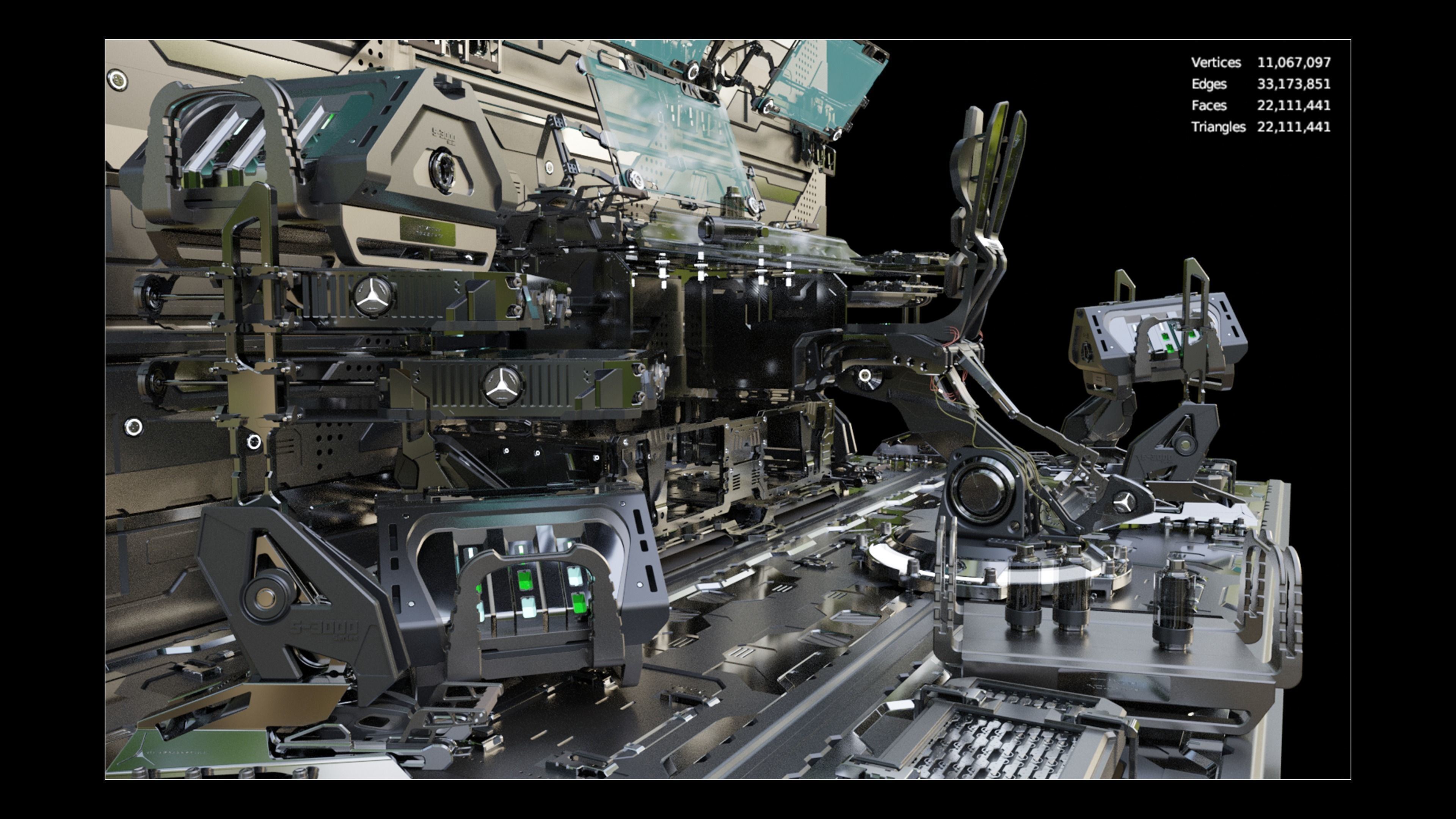 Sci-Fi Computer Station 3D model | CGTrader