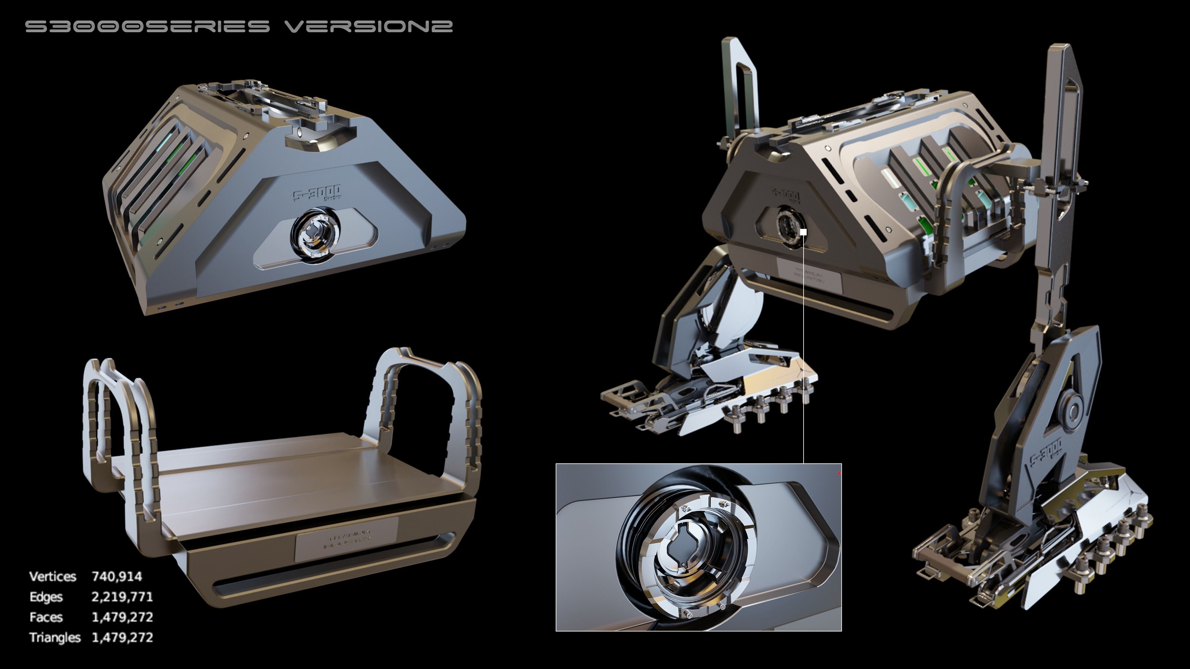 Sci-Fi Computer Station 3D model | CGTrader