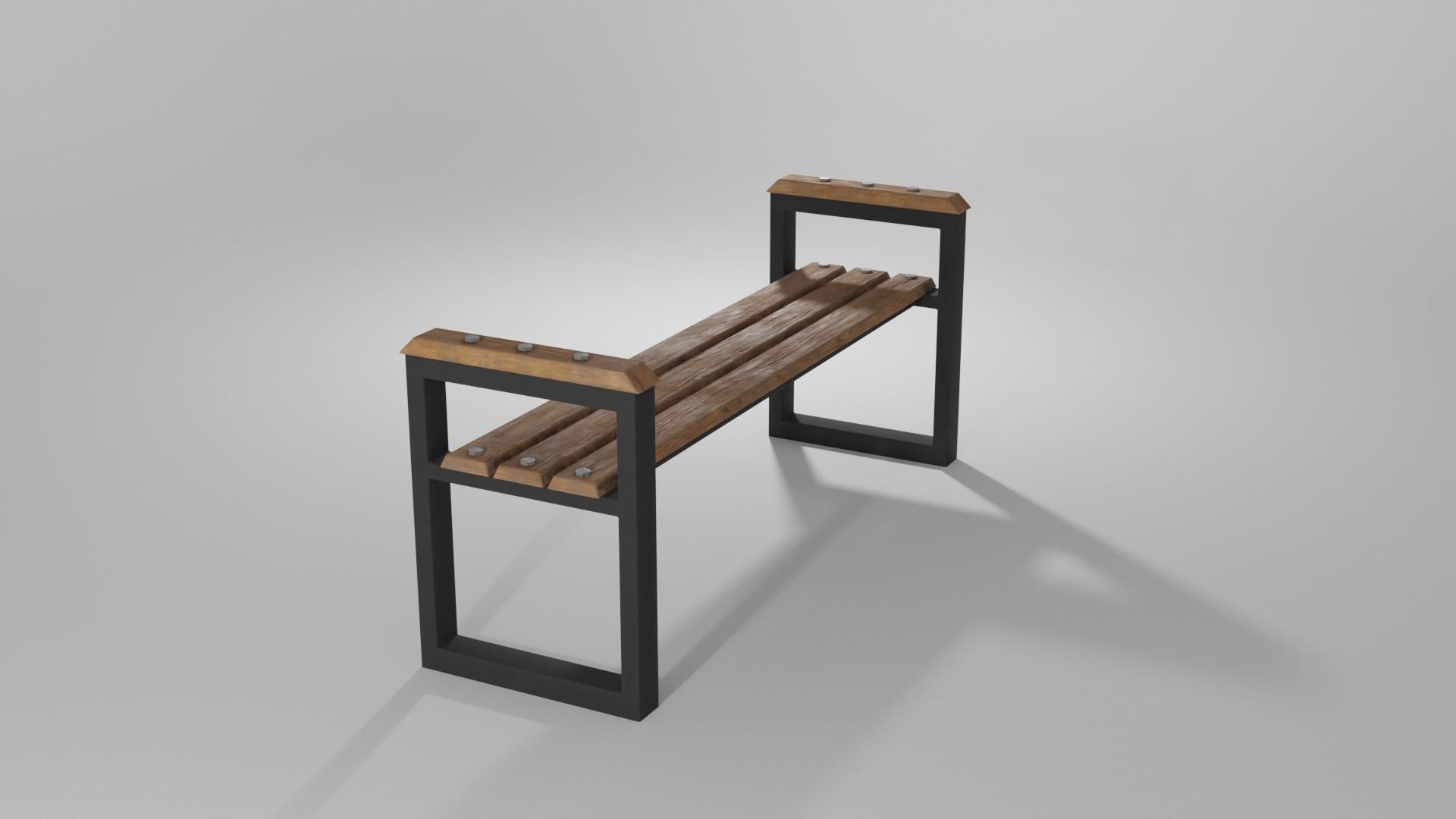 3D model low poly bench 3d PBR game-ready low-poly VR / AR / low-poly ...