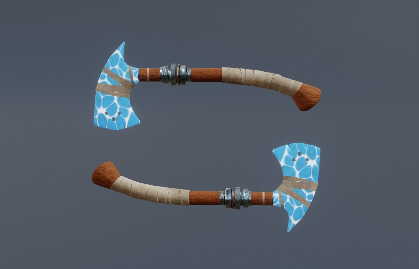 3D model Water axe - Elemental axe - model 01 VR / AR / low-poly | CGTrader