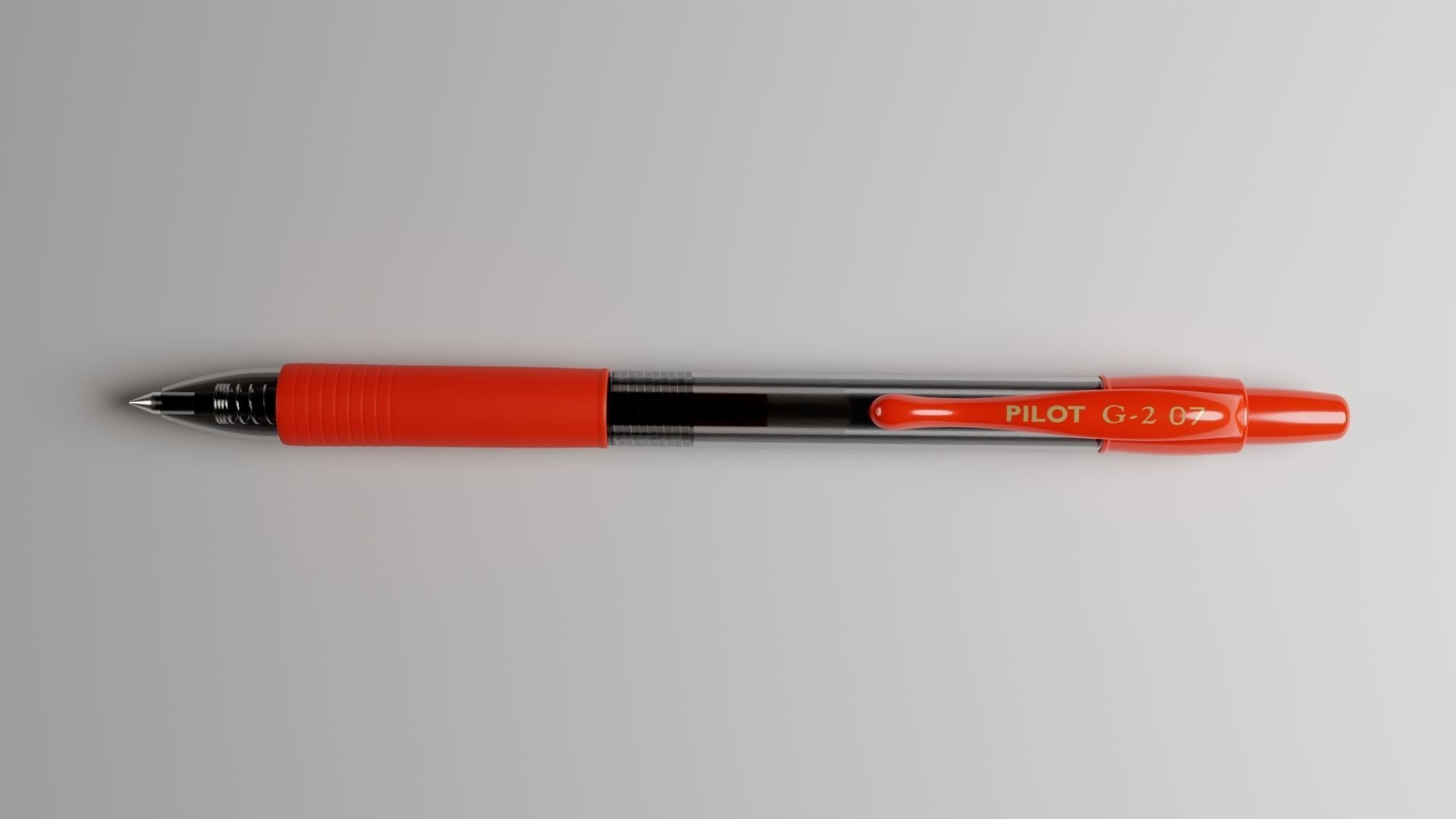 Pilot red ink gel pen 3D model | CGTrader