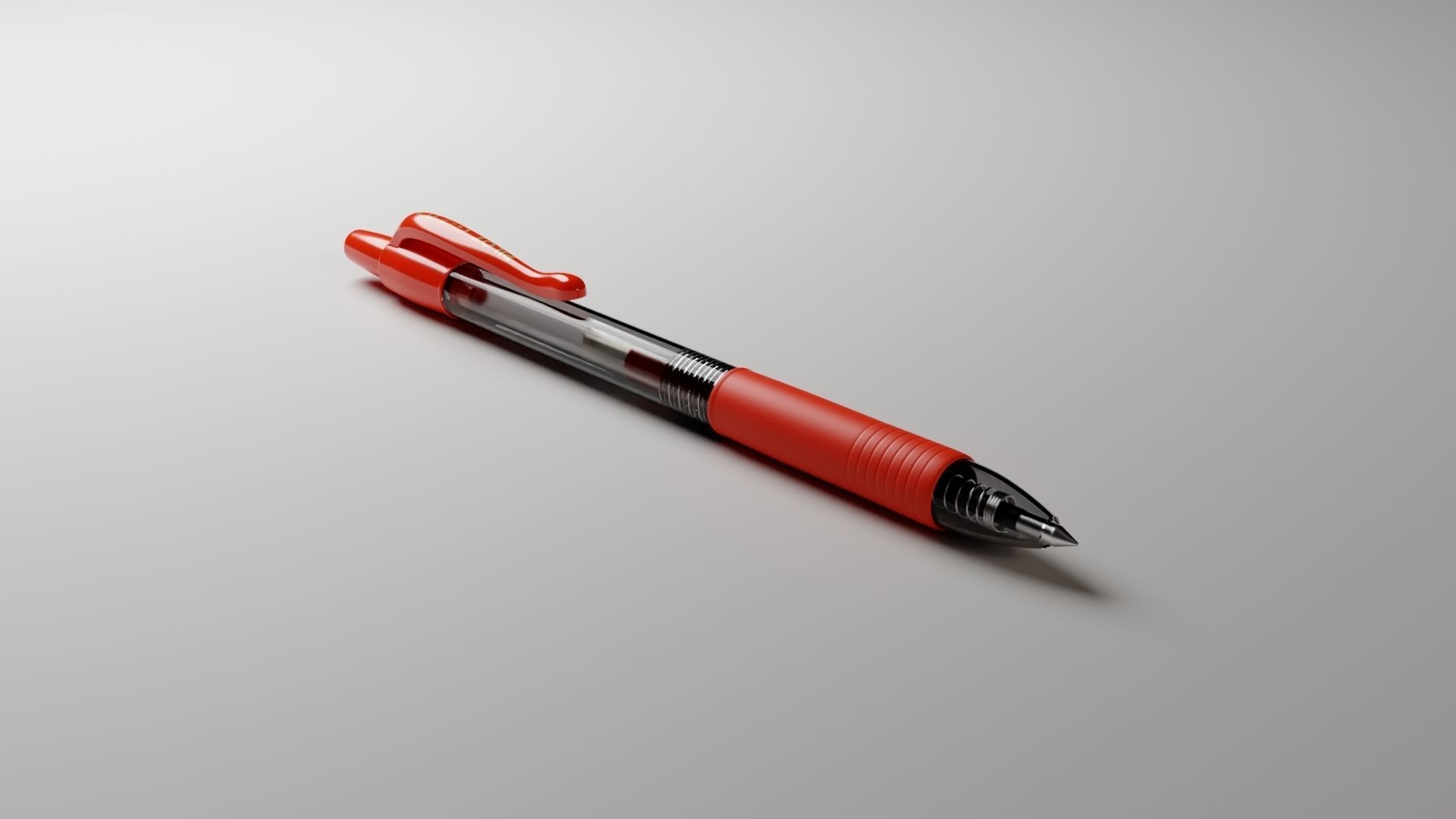 Pilot red ink gel pen 3D model | CGTrader