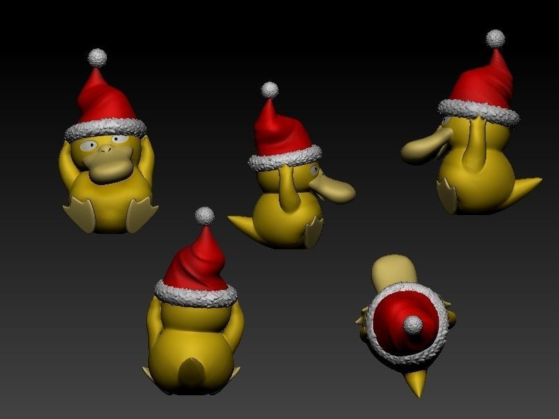Pokemon psyduck christmas free 3D model 3D printable | CGTrader