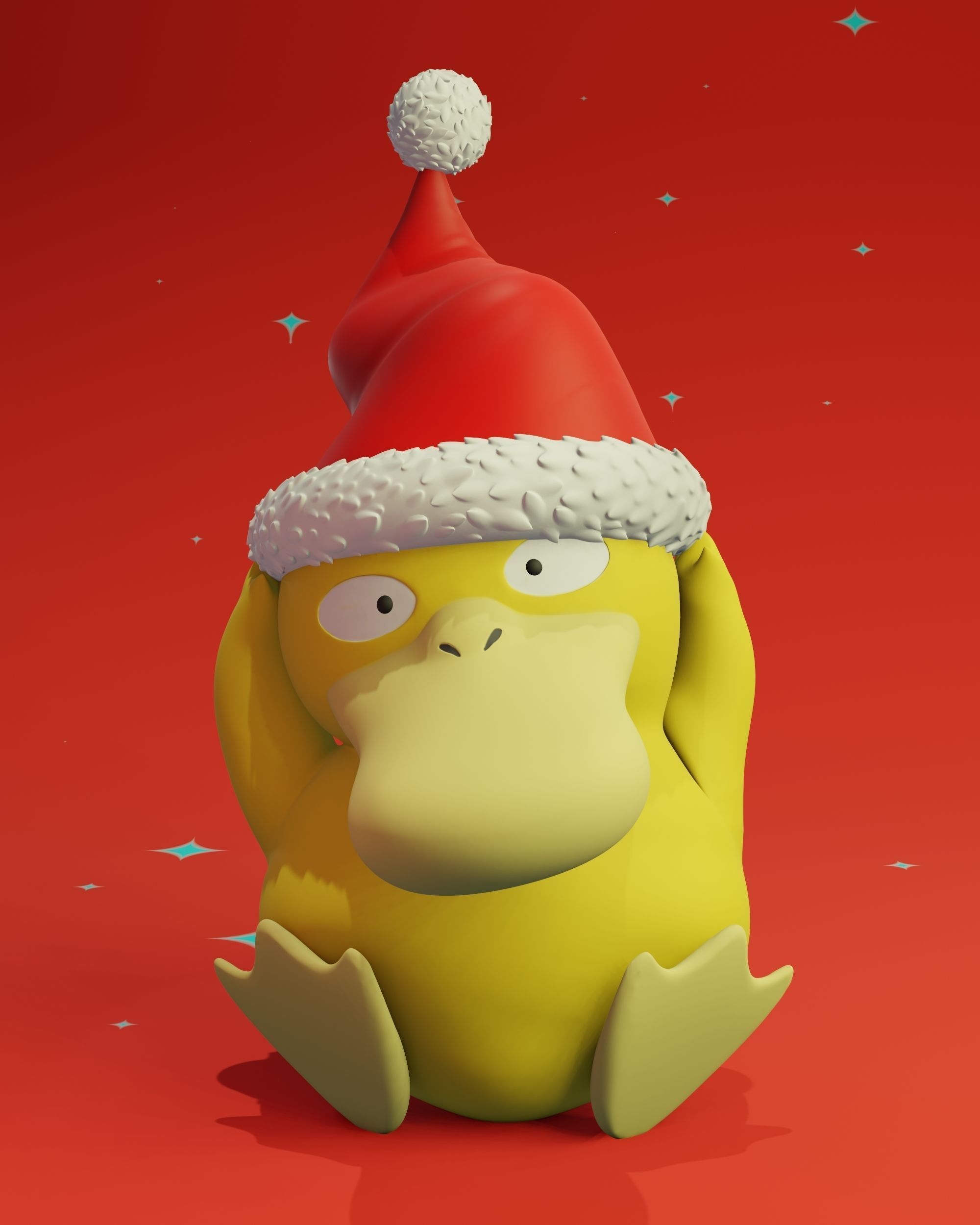 Pokemon psyduck christmas free 3D model 3D printable | CGTrader