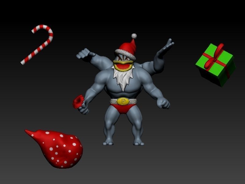 Pokemon Machamp Christmas 3D model 3D printable | CGTrader