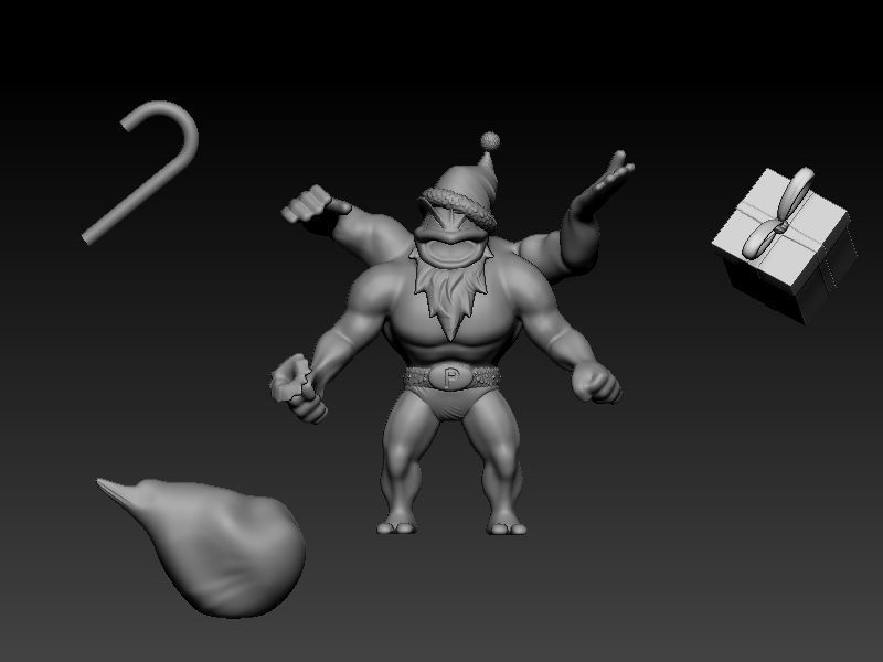 Pokemon Machamp Christmas 3D model 3D printable | CGTrader