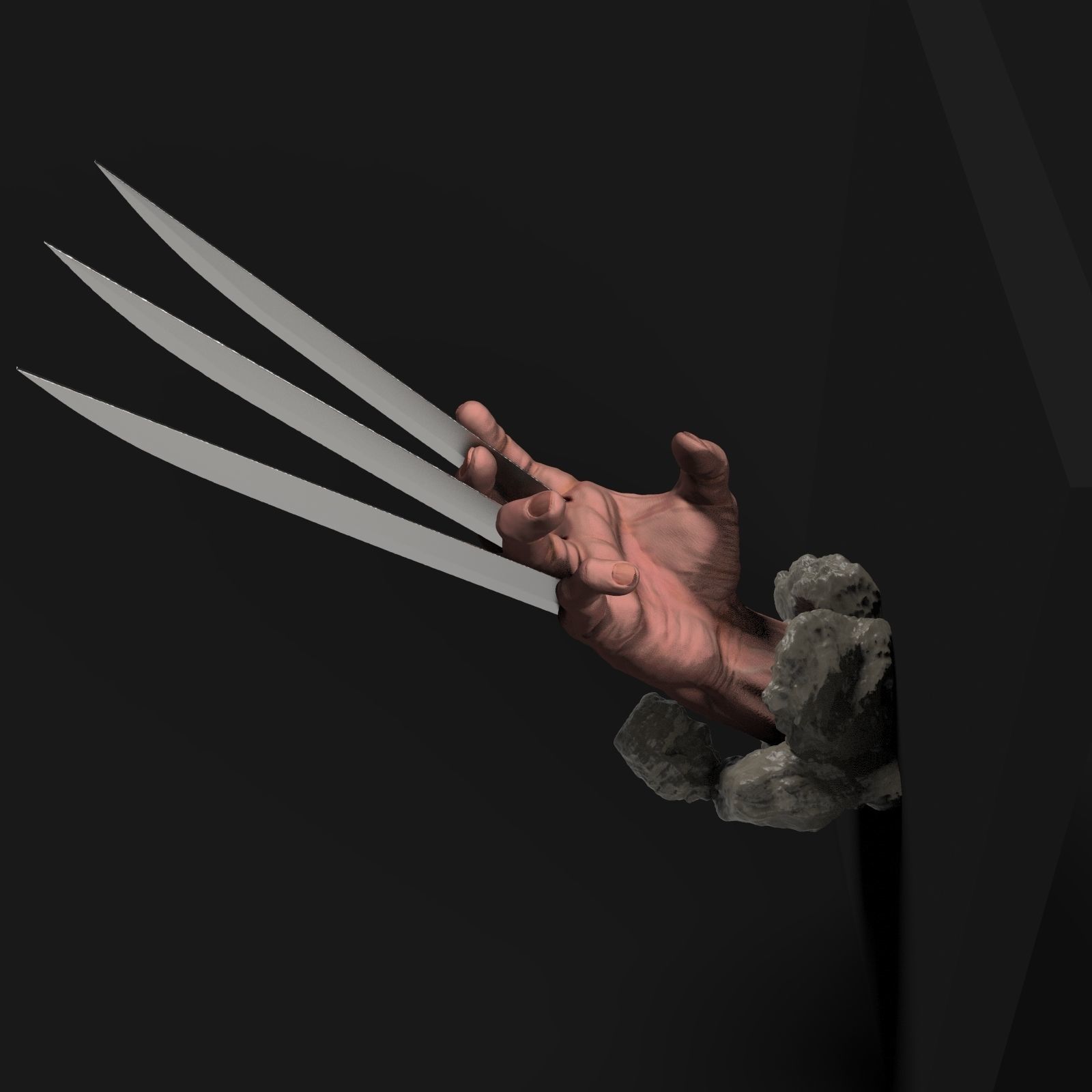 Wolverine hand 3D model 3D printable | CGTrader