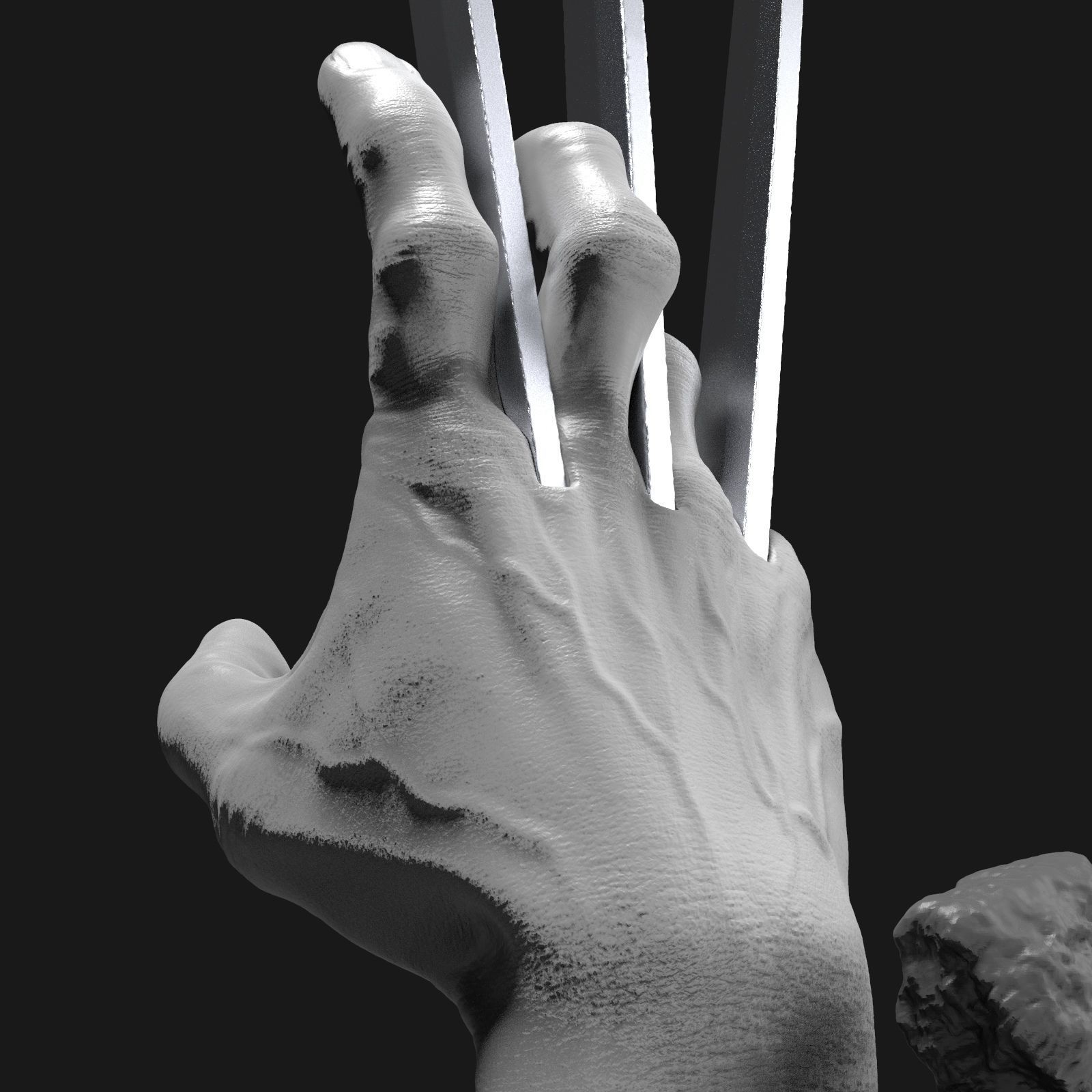 Wolverine hand 3D model 3D printable | CGTrader