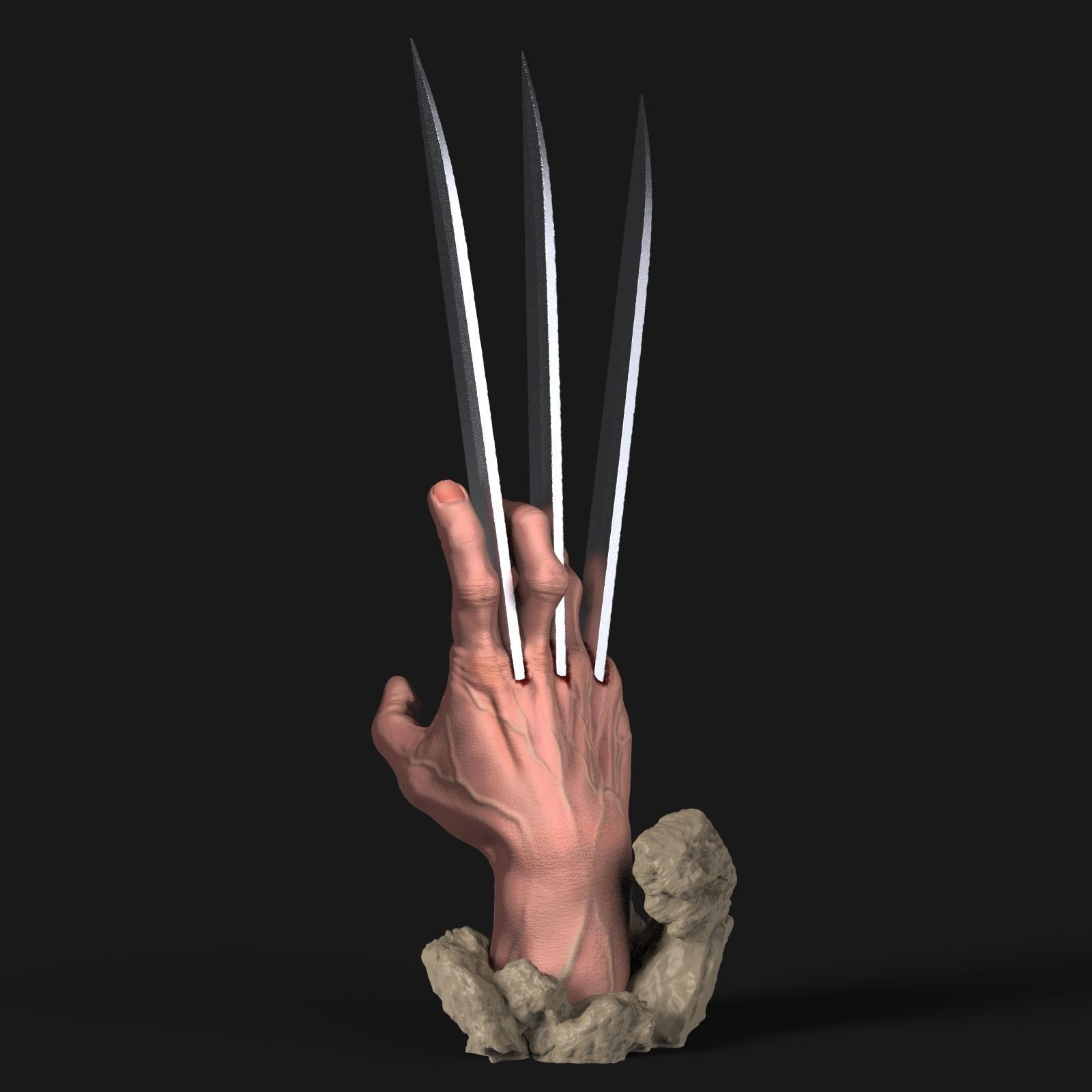 Wolverine hand 3D model 3D printable | CGTrader