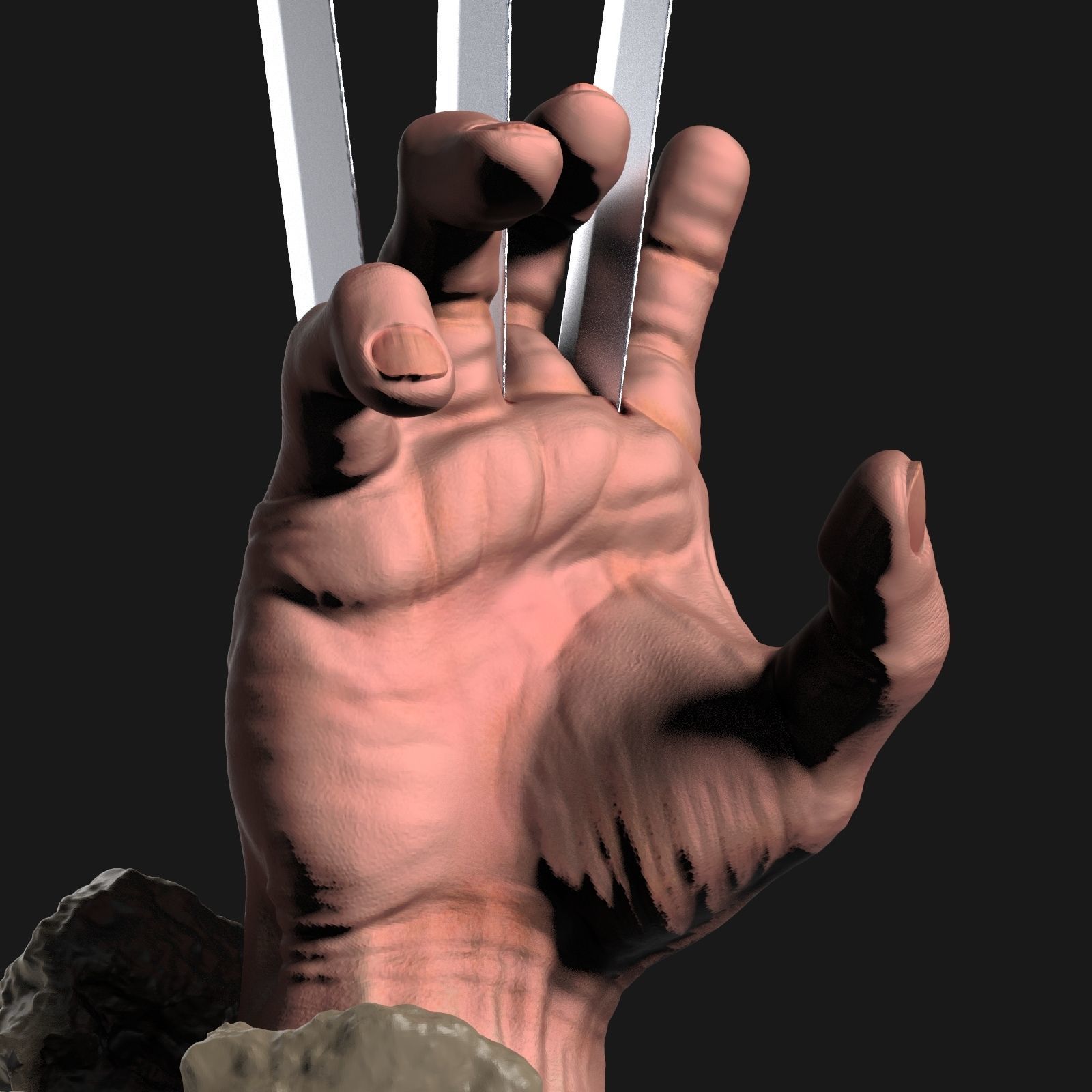 Wolverine hand 3D model 3D printable | CGTrader