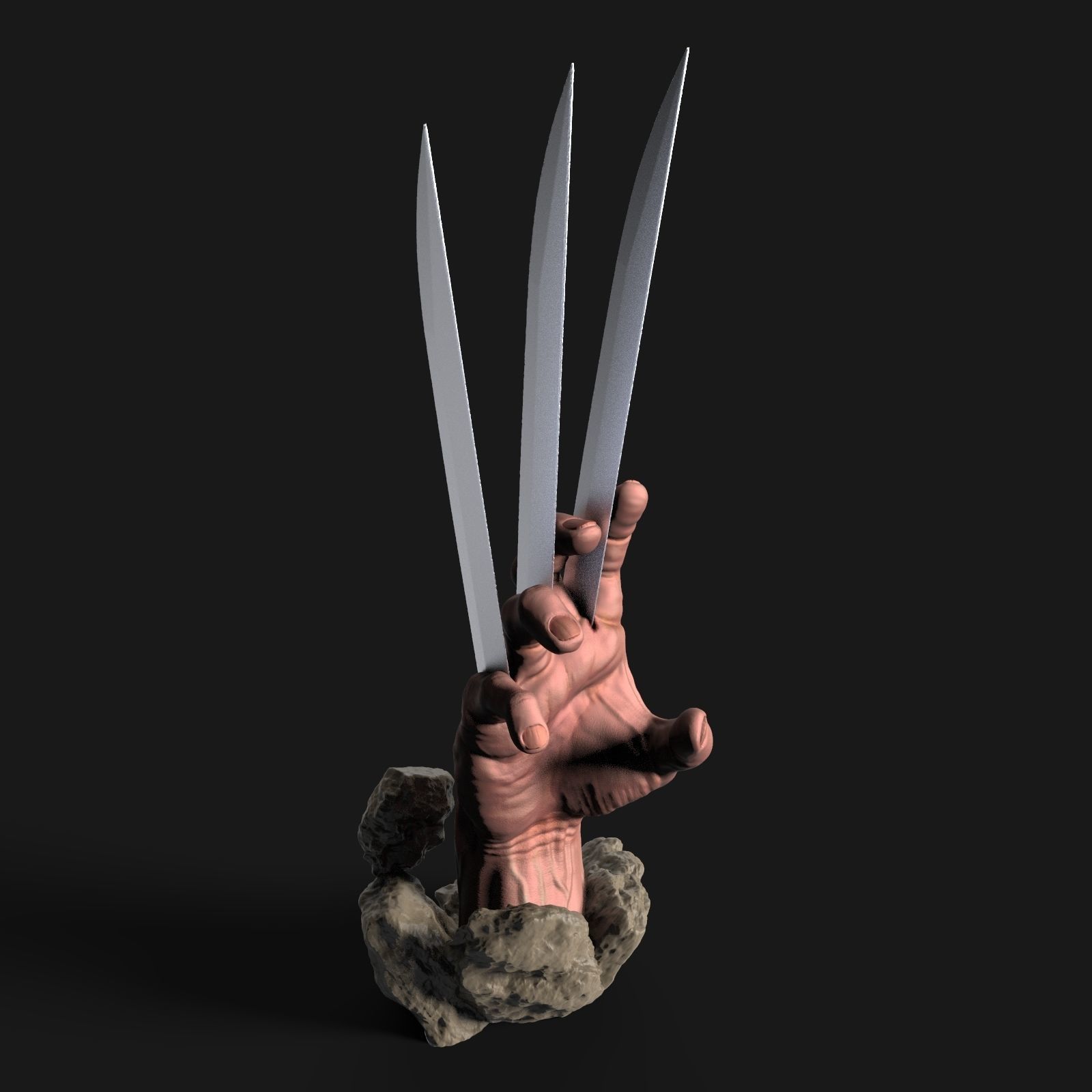 Wolverine hand 3D model 3D printable | CGTrader
