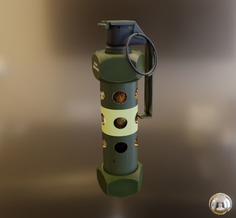 Flash Grenade flashbang 3D model | CGTrader
