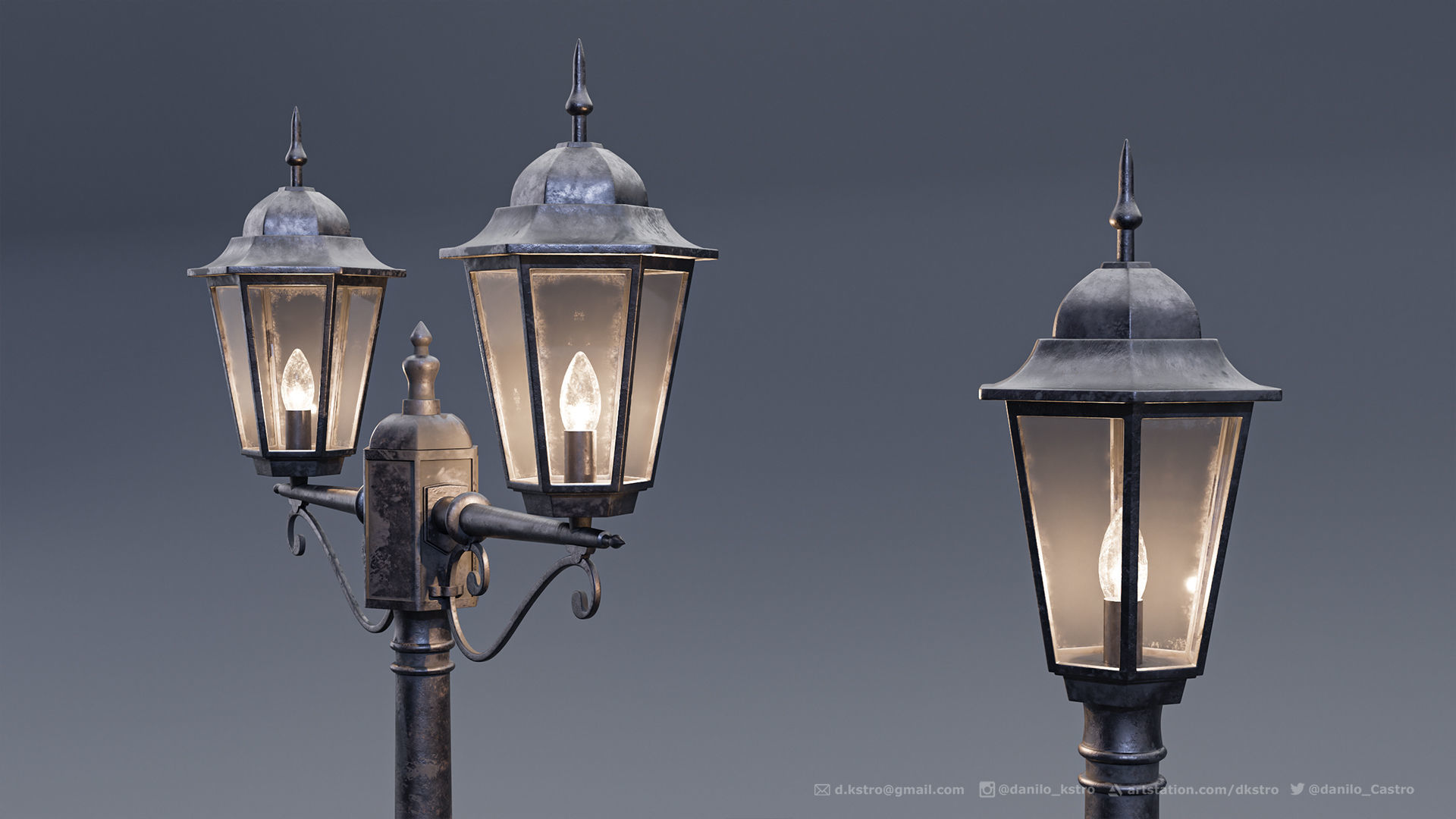 Classic LampPost - 3D model 3D model | CGTrader