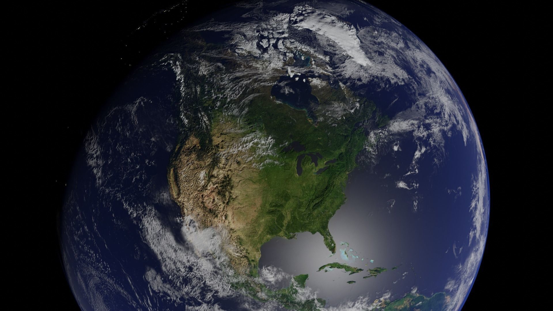 Earth with automatic dark side illumination 3D model | CGTrader