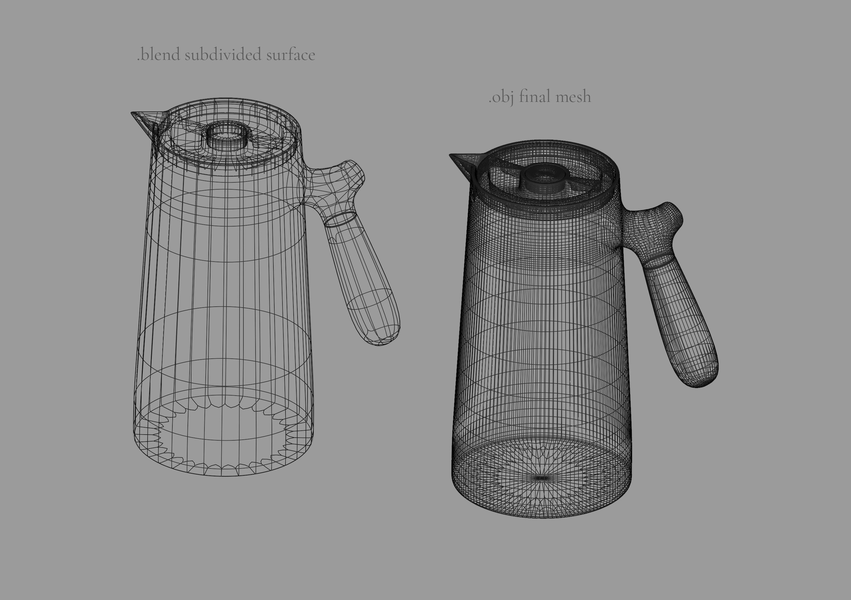 Nordic Style Thermos Jug 3 colors set 3D model | CGTrader