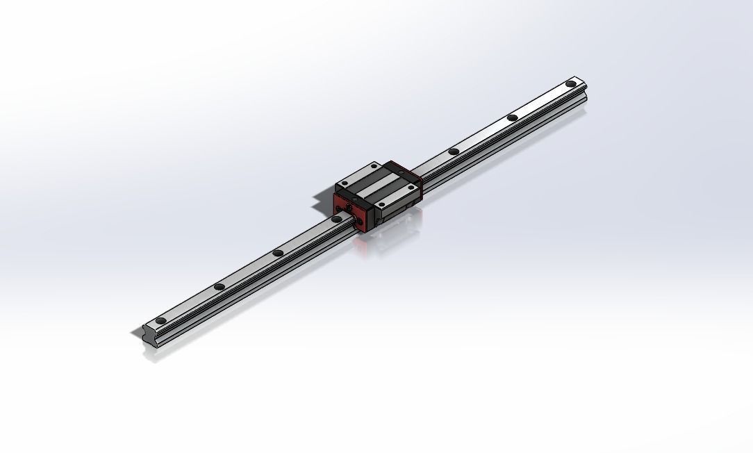 Mount Linear Bearing and Rail 15mm 3D model animated rigged | CGTrader