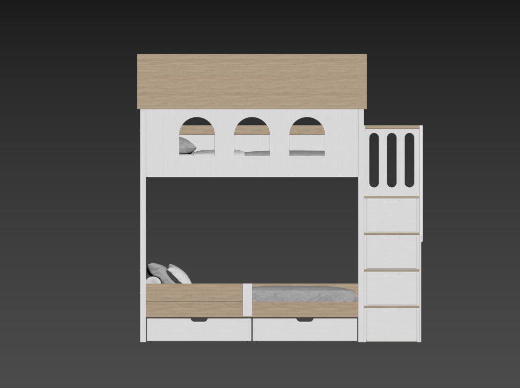 Bunk bed 3D model | CGTrader