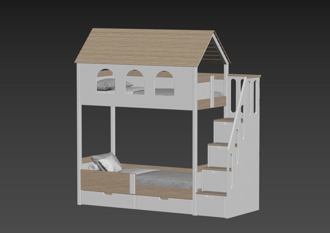 Bunk bed 3D model | CGTrader