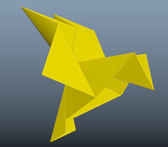 3D model Origami bird model VR / AR / low-poly | CGTrader