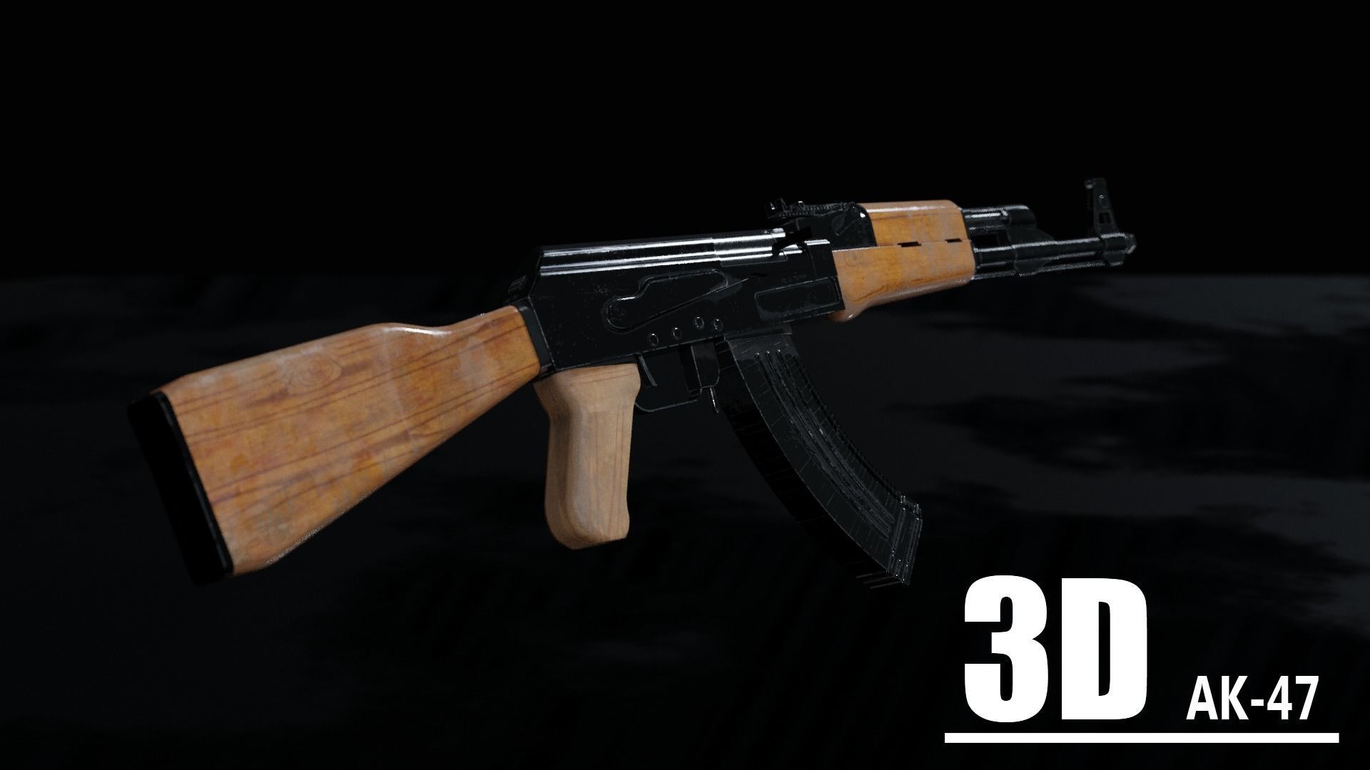 AK-47 rifle 3D model 3D model animated rigged | CGTrader