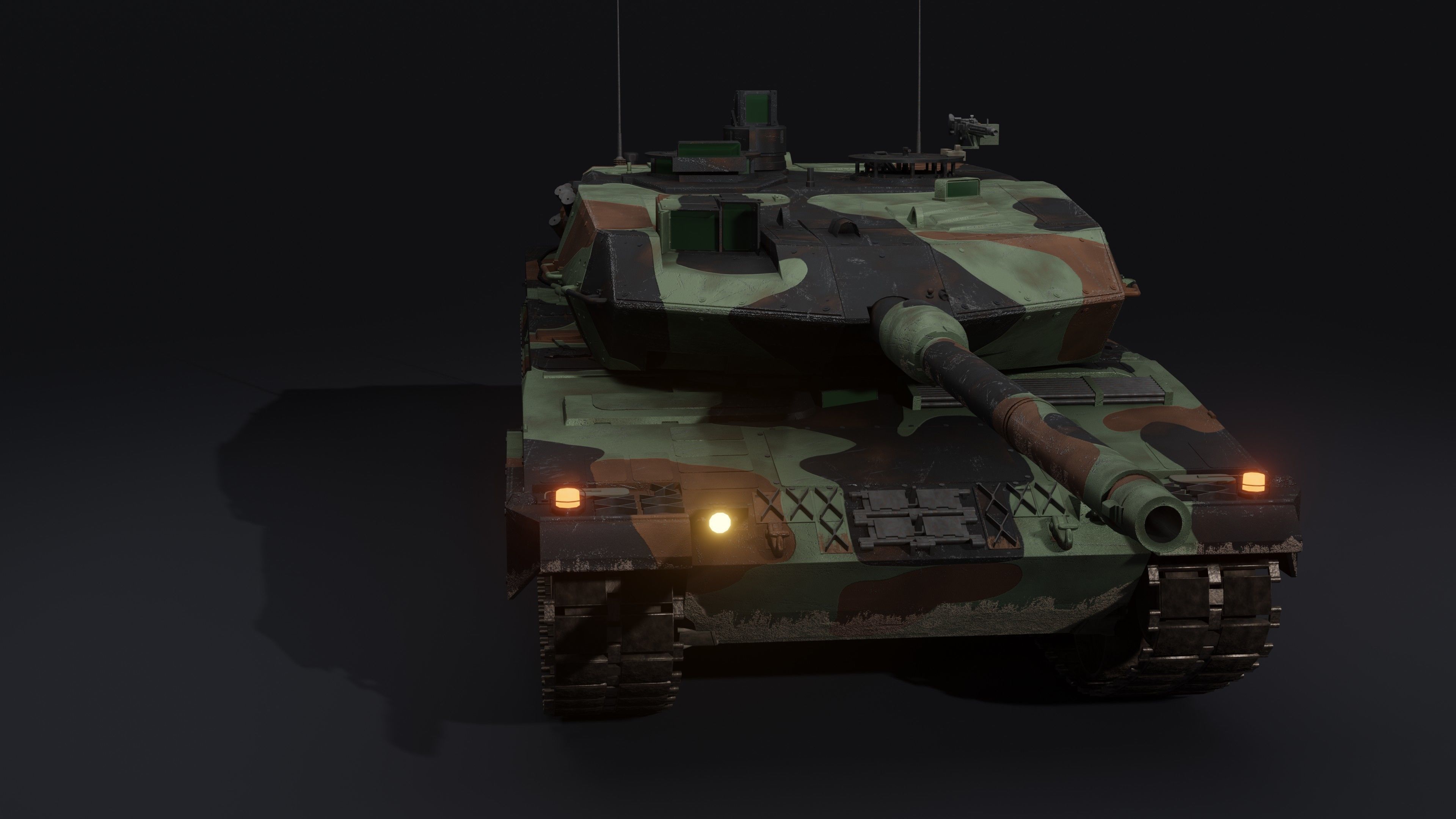 Leopard 2A6 Rigged MBT 3D model rigged | CGTrader