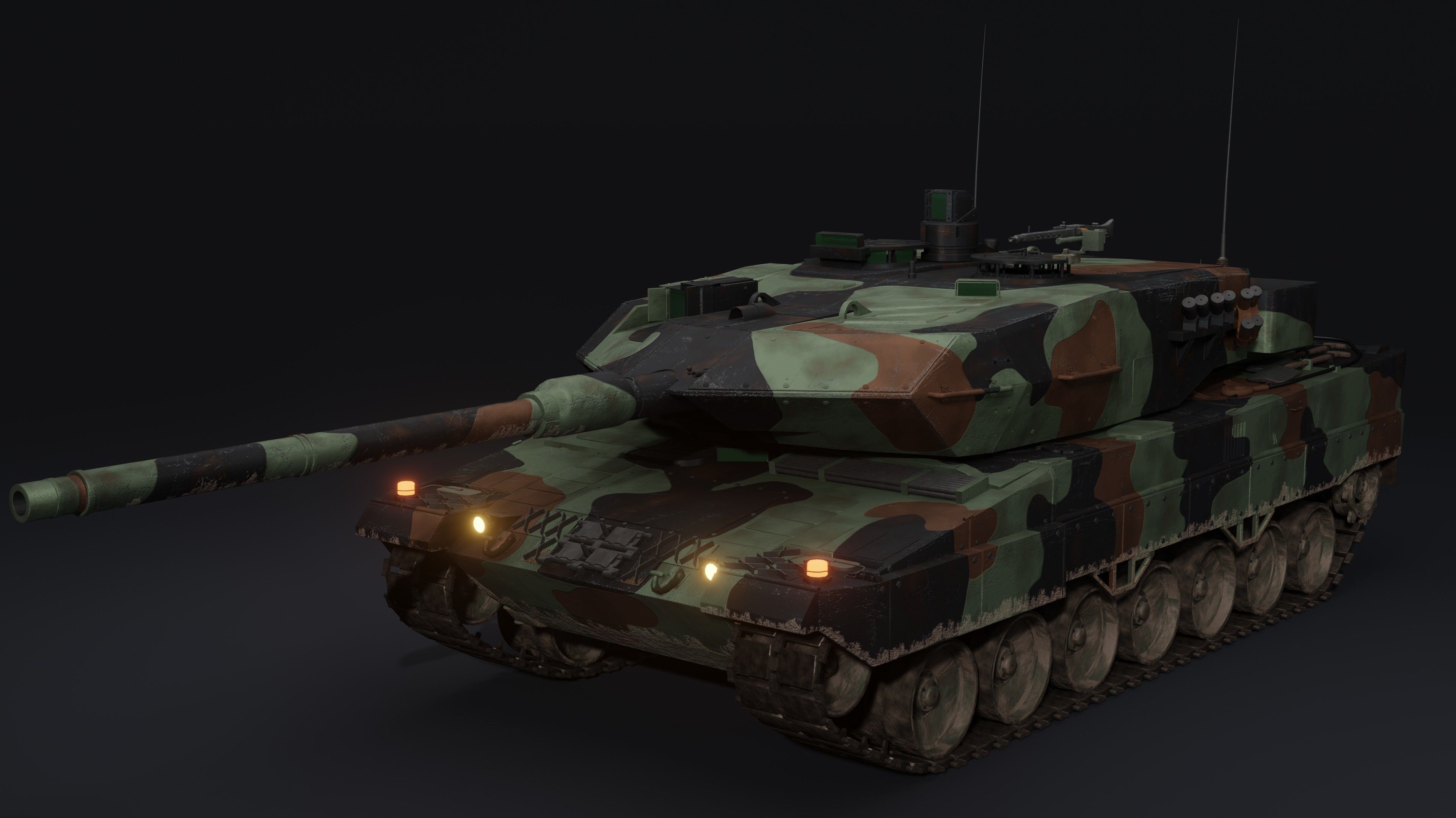 Leopard 2A6 Rigged MBT 3D model rigged | CGTrader