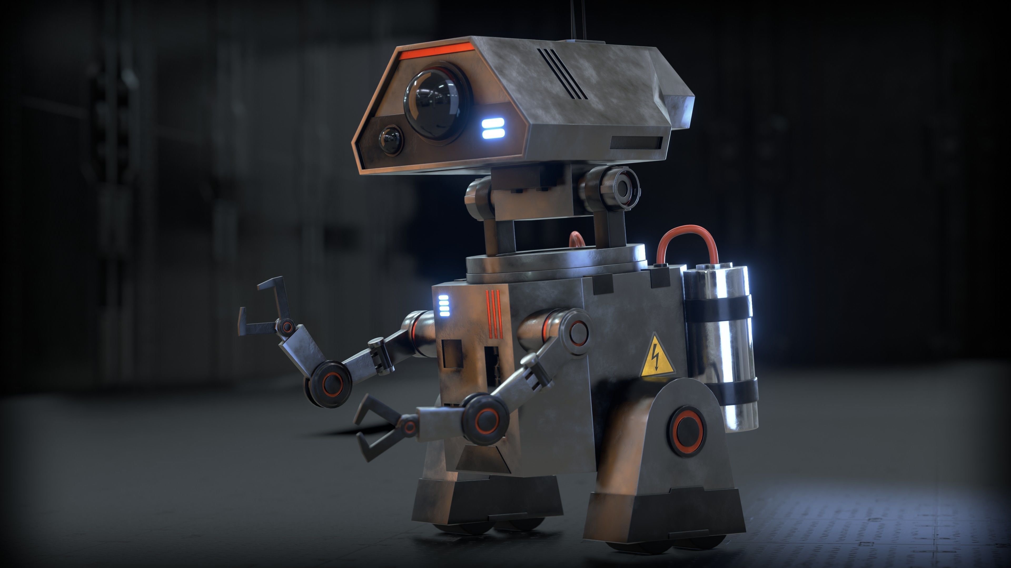 Sci-Fi Worker Robot 3D model animated rigged | CGTrader