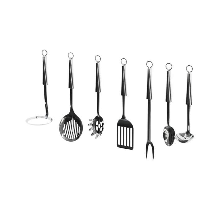 Kitchen Cutlery Fine Silver Kitchen Utensils 3D model | CGTrader