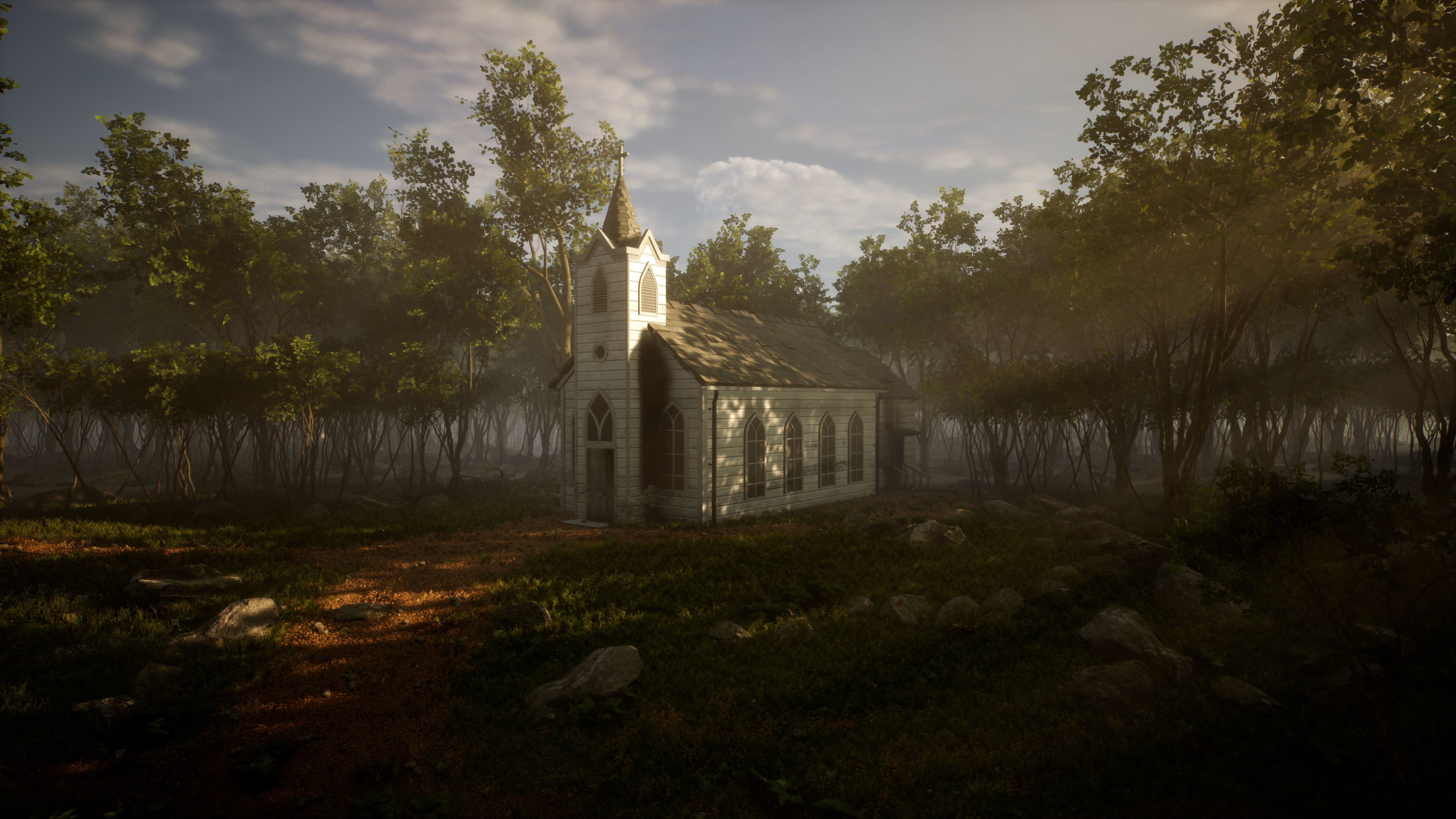 3D model Church PBR Game Ready Low-poly VR / AR / low-poly | CGTrader
