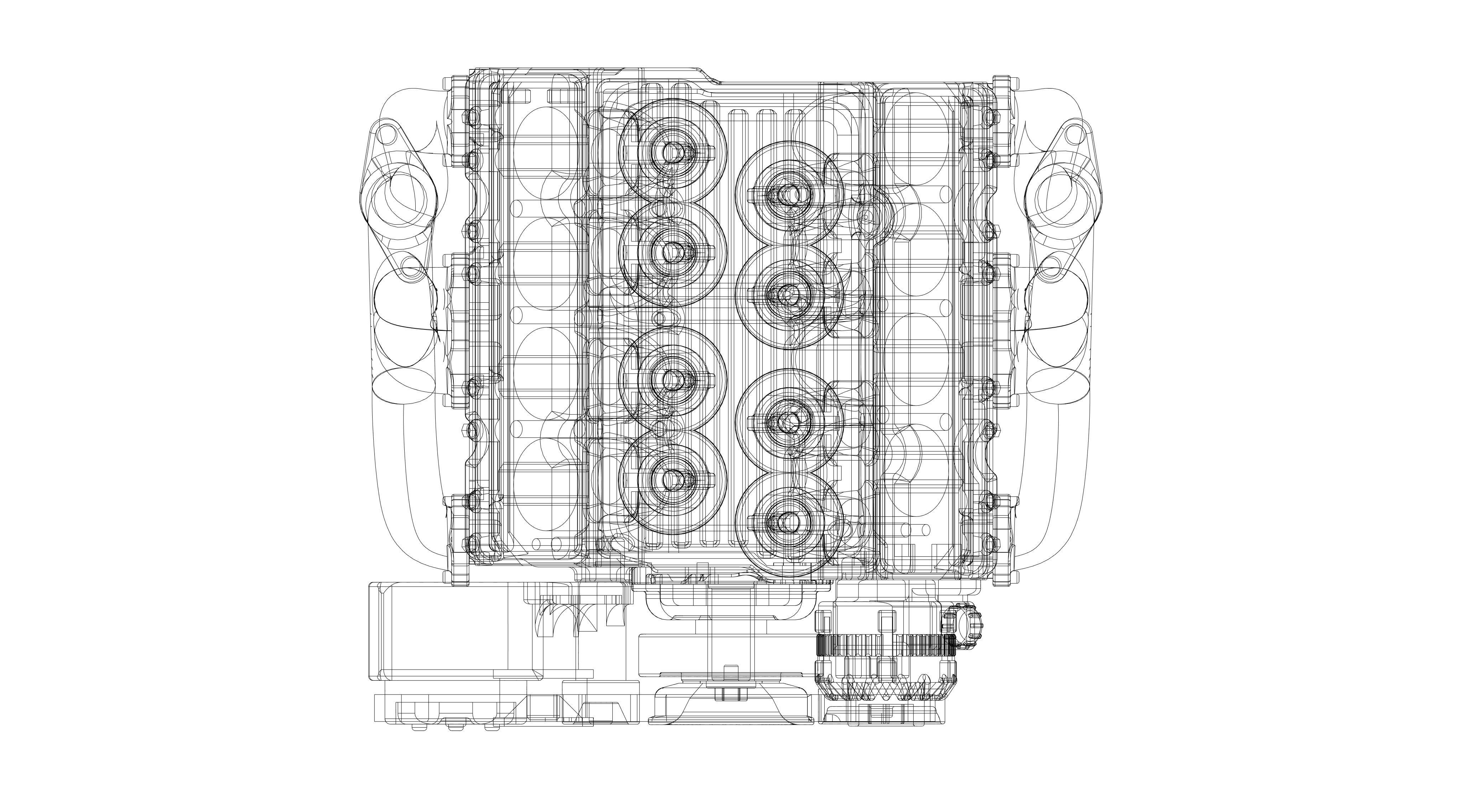 3D Printable Chevy small-block with Hilborn and standard intake 3D ...