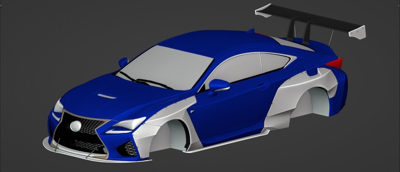 Lexus RC-F Rocket Bunny Pandem V1 Body Kit 3D model | CGTrader