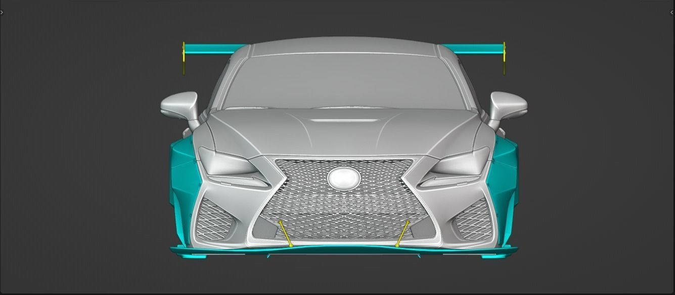 Lexus RC-F Rocket Bunny Pandem V1 Body Kit 3D model | CGTrader