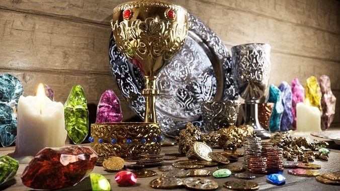 3D model Treasures Pack VR / AR / low-poly | CGTrader