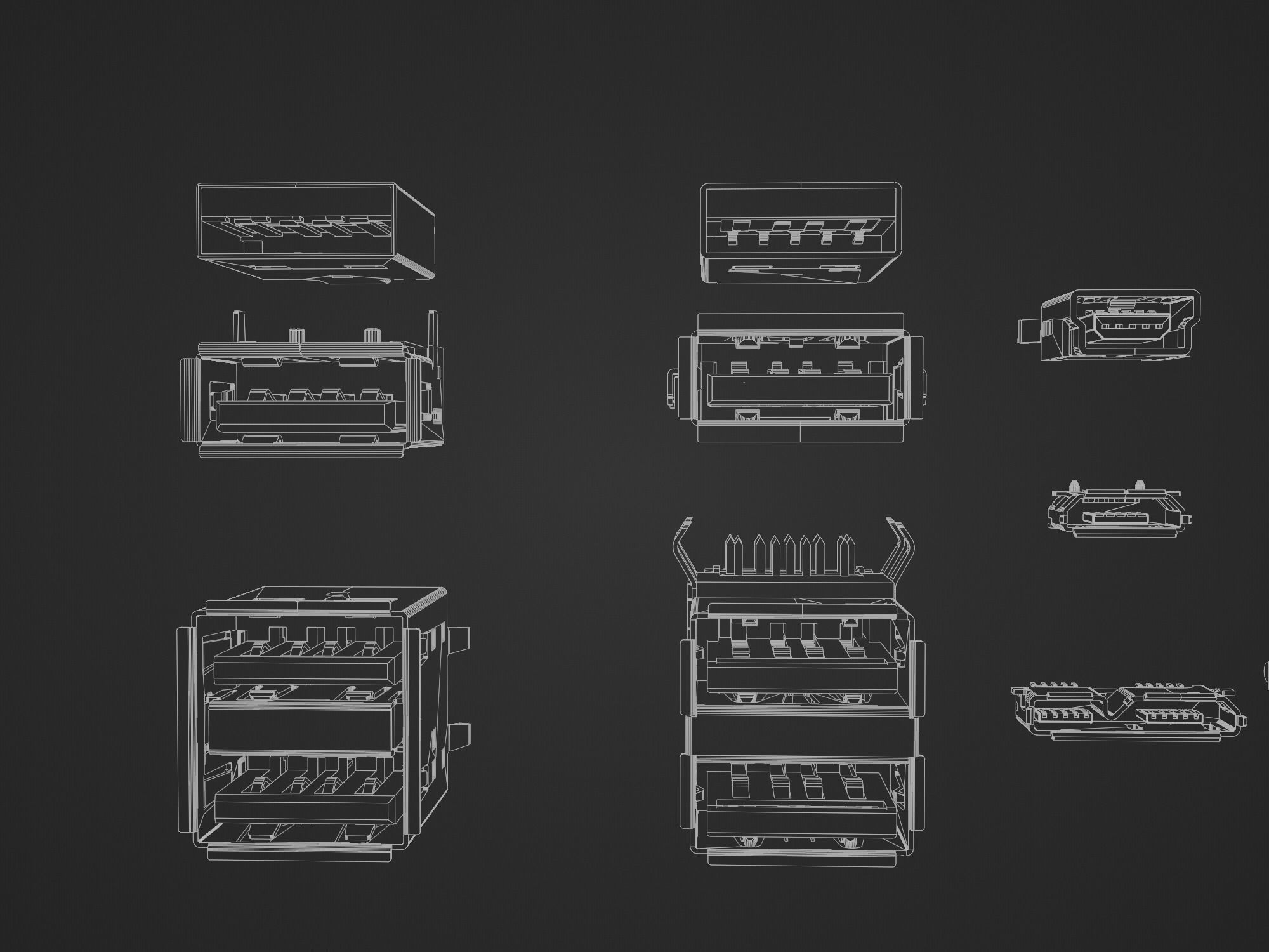 Ports for Electronics 3D model | CGTrader