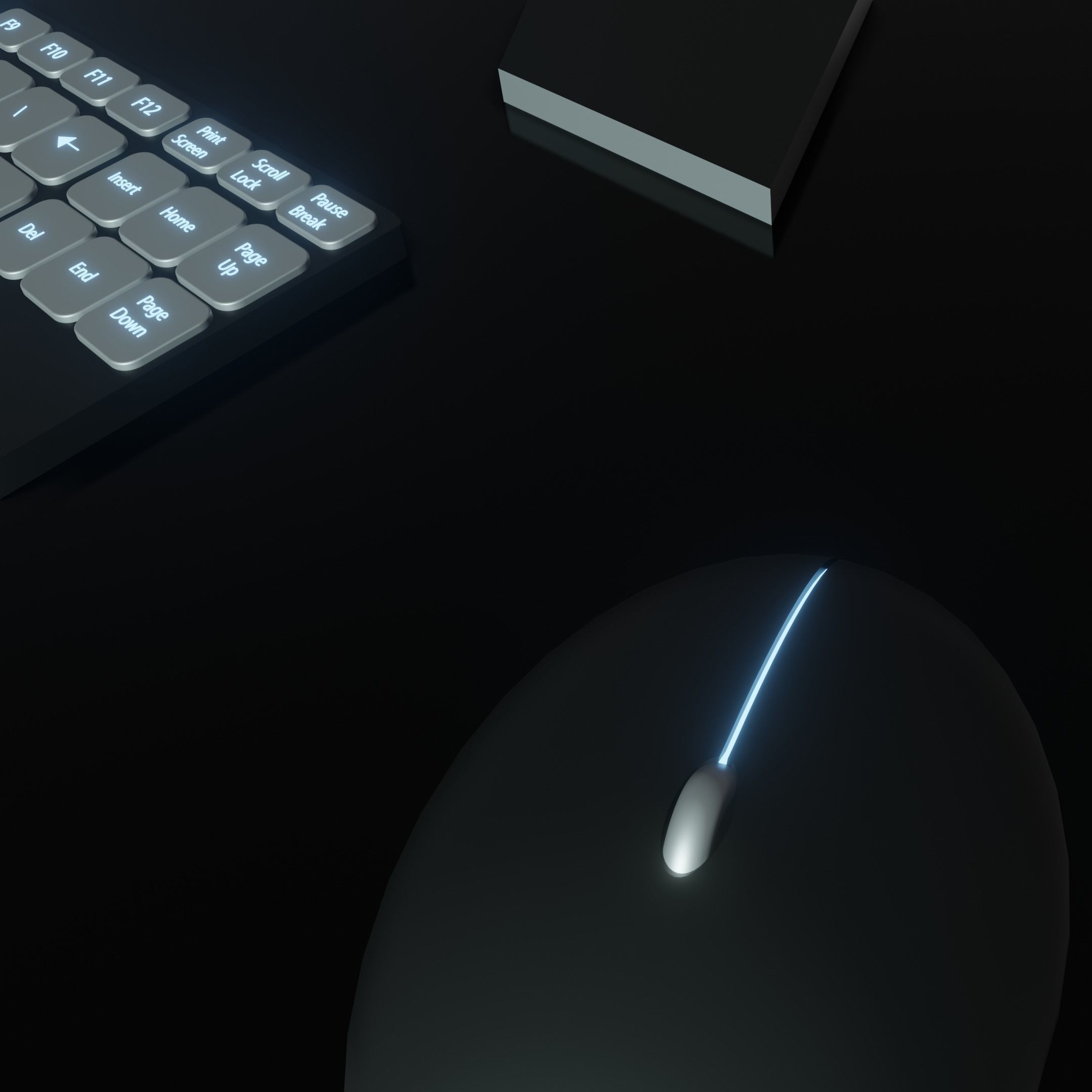 PC keyboard and mouse low poly free 3D model | CGTrader