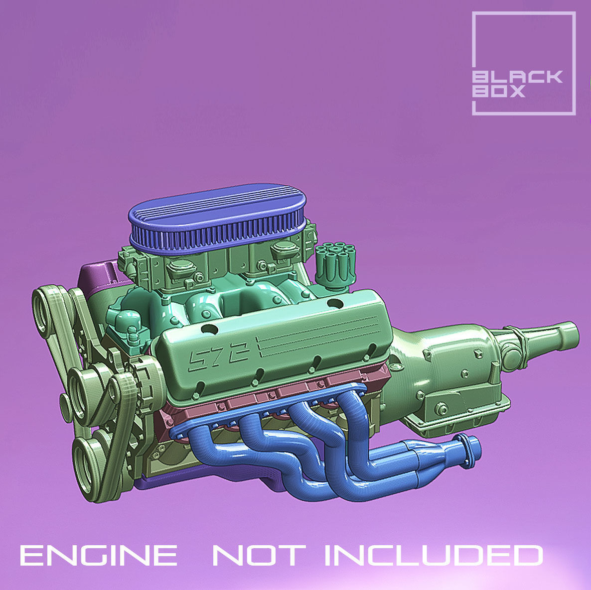 Dual Carburetor set with filters for 572 ENGINE 1-24th 3D model 3D ...