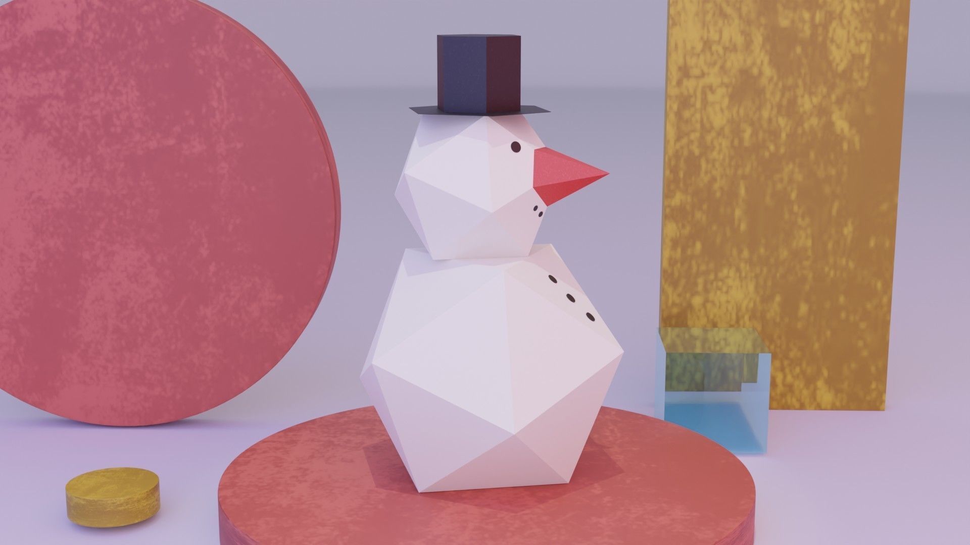 3D model Snowman VR / AR / low-poly | CGTrader