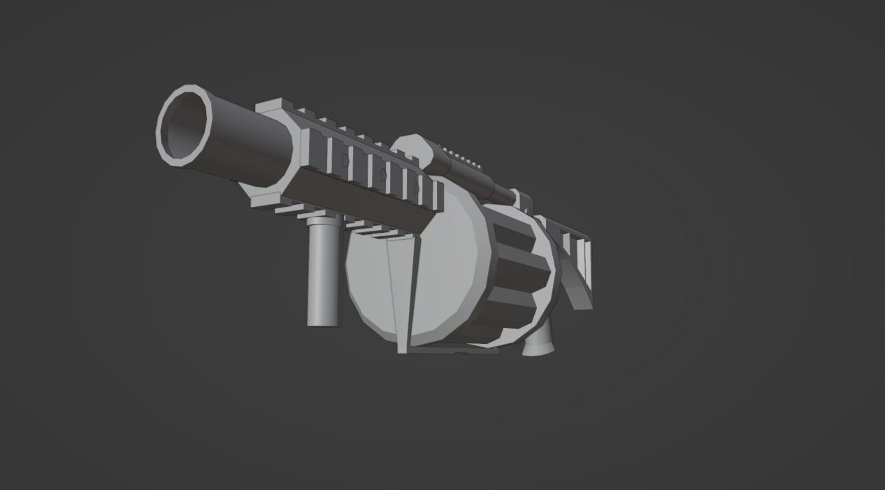 3D model Low-poly Grenade launcher VR / AR / low-poly | CGTrader