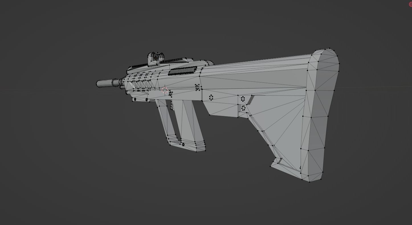 3D model 3d lowpoly Cyberpunk rifle VR / AR / low-poly | CGTrader