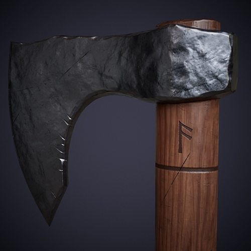 3D model Axe Low Poly High Poly 3D model Game Ready VR / AR / low-poly ...
