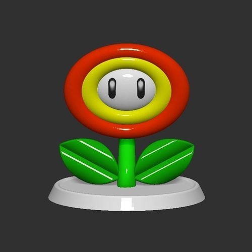 Mario Flower Based 3D model 3D printable | CGTrader