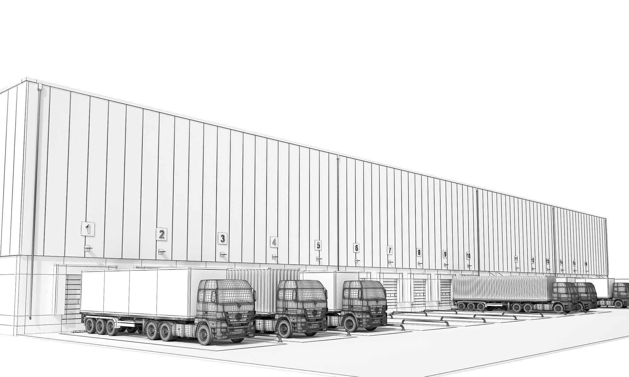 Logistics Center Collection 3D model | CGTrader