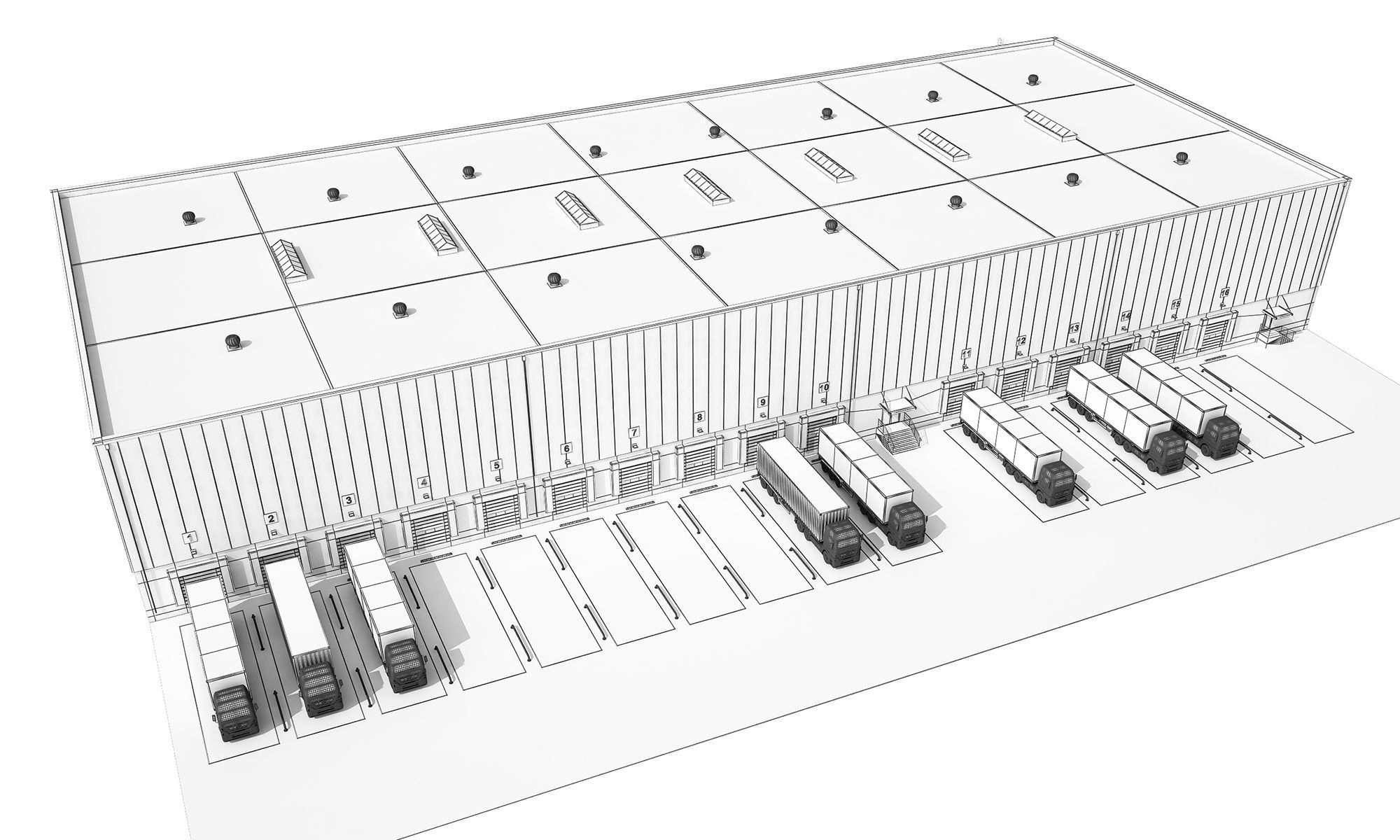Logistics Center Collection 3D model | CGTrader