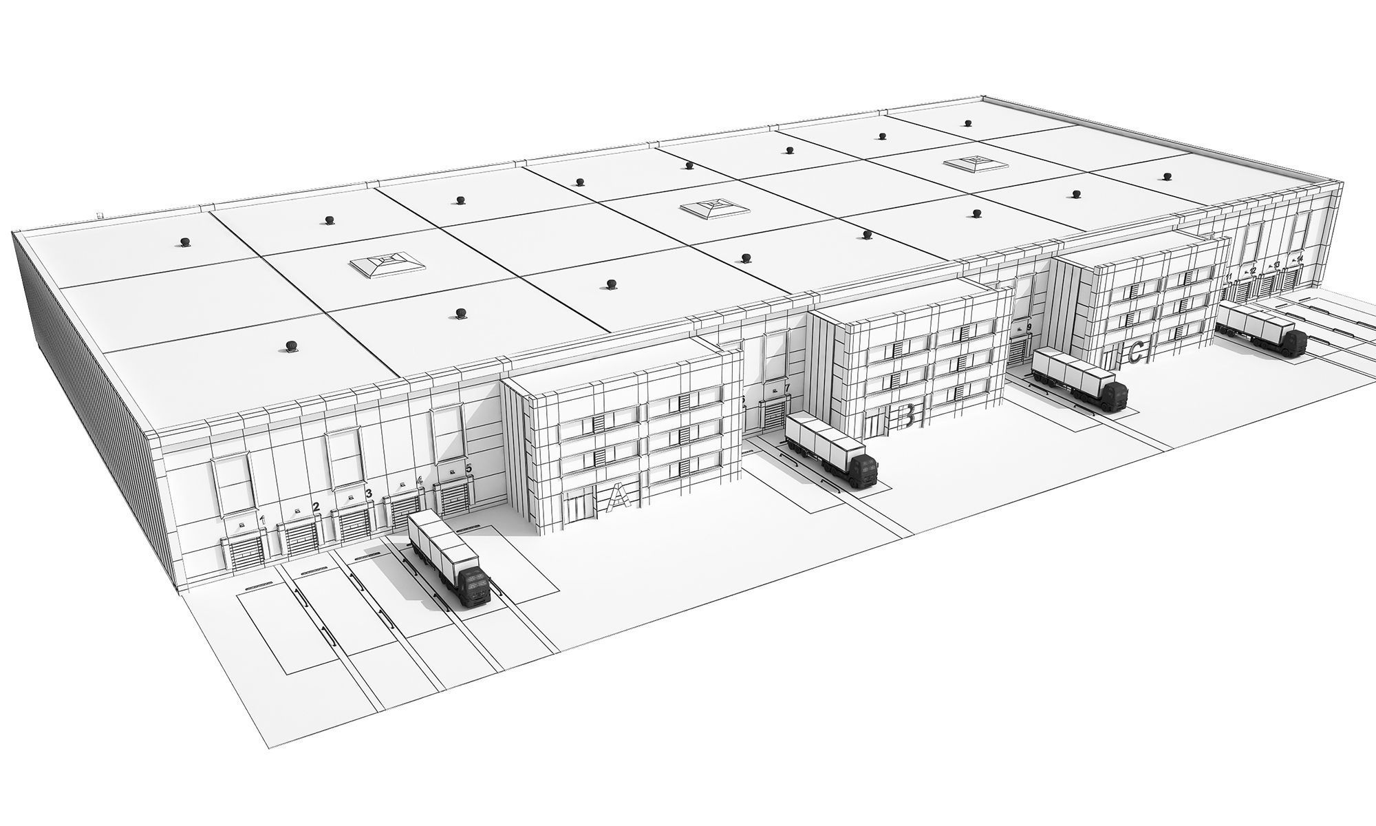 Logistics Center Collection 3D model | CGTrader