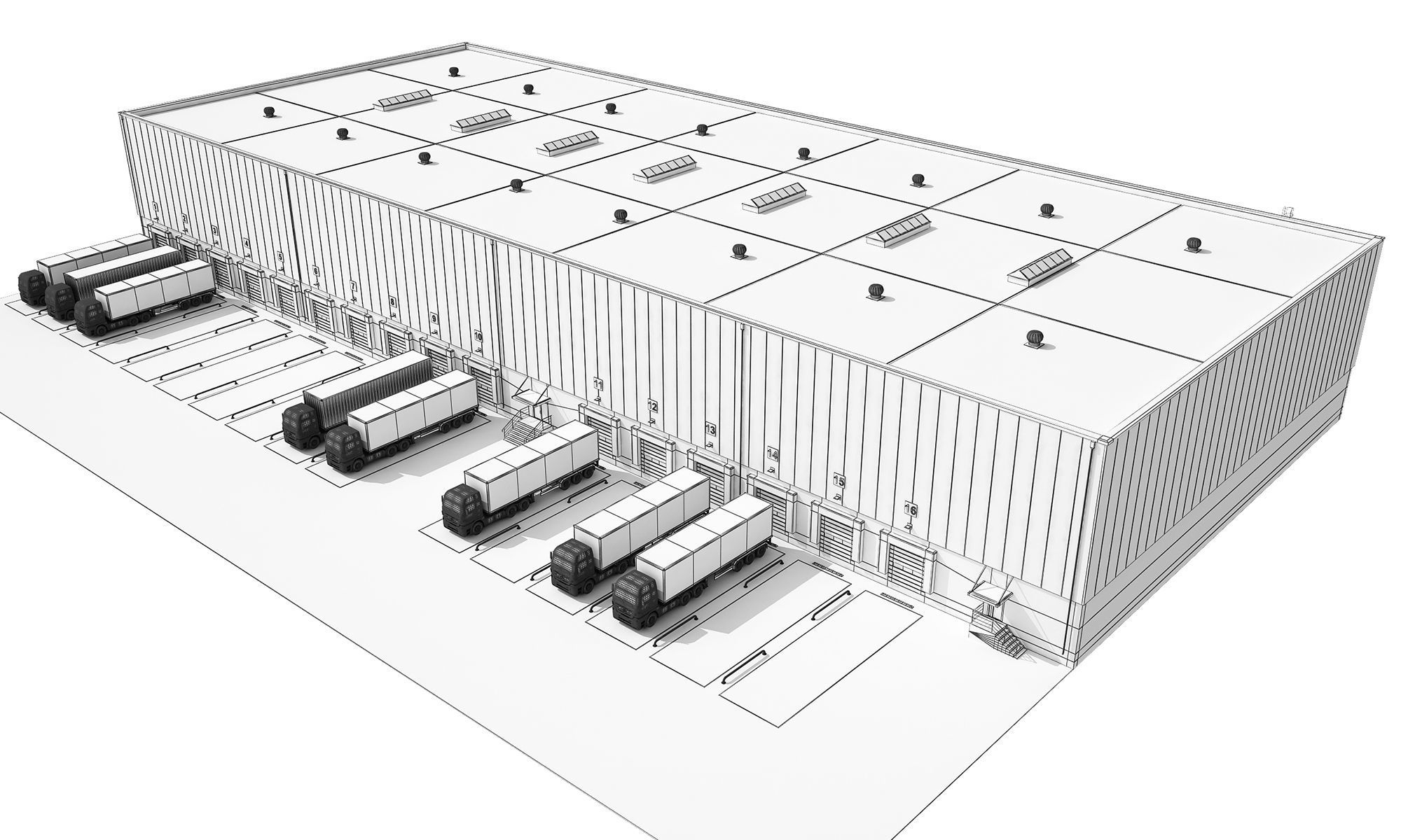 Logistics Center Collection 3D model | CGTrader