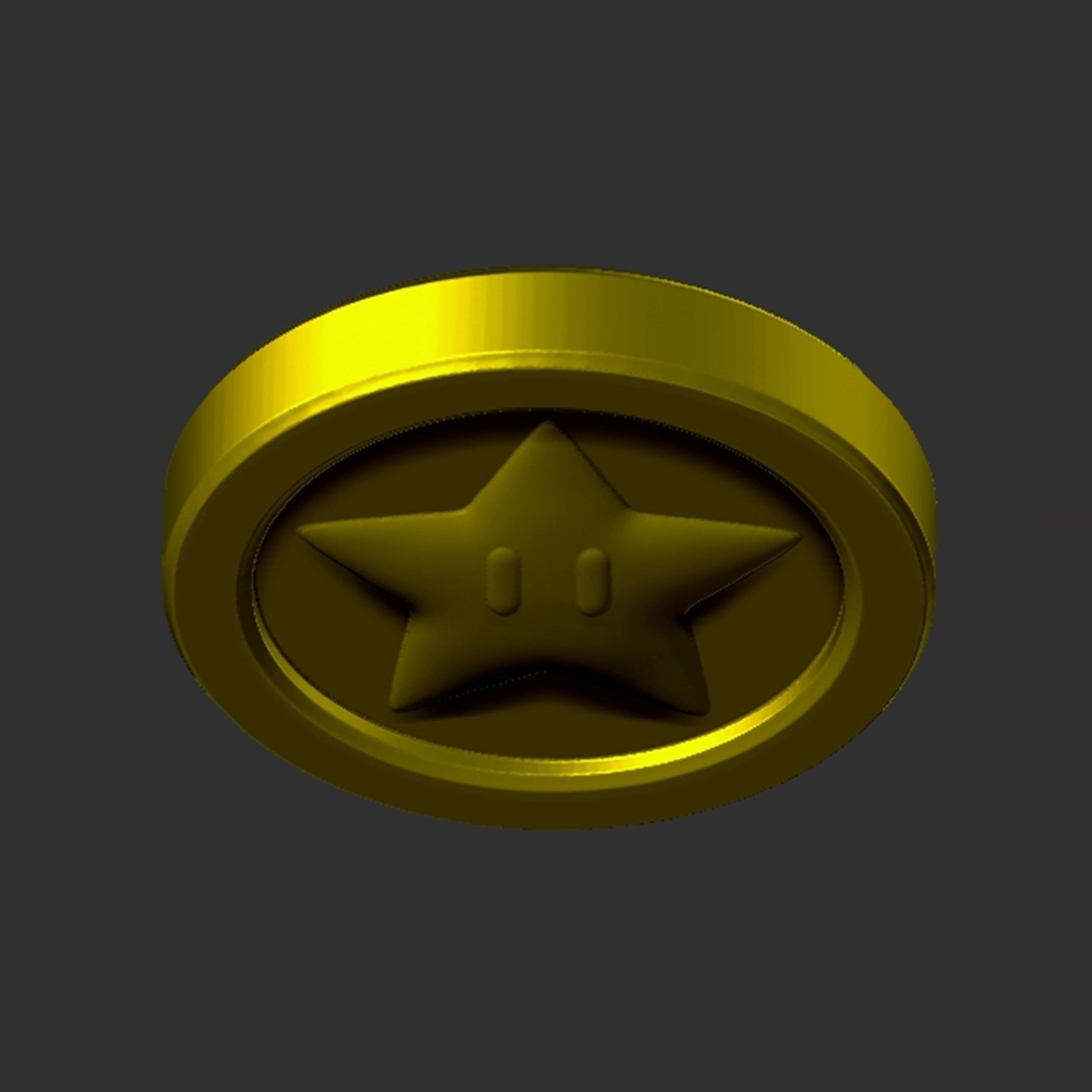 Mario Coin Star 3D model 3D printable | CGTrader